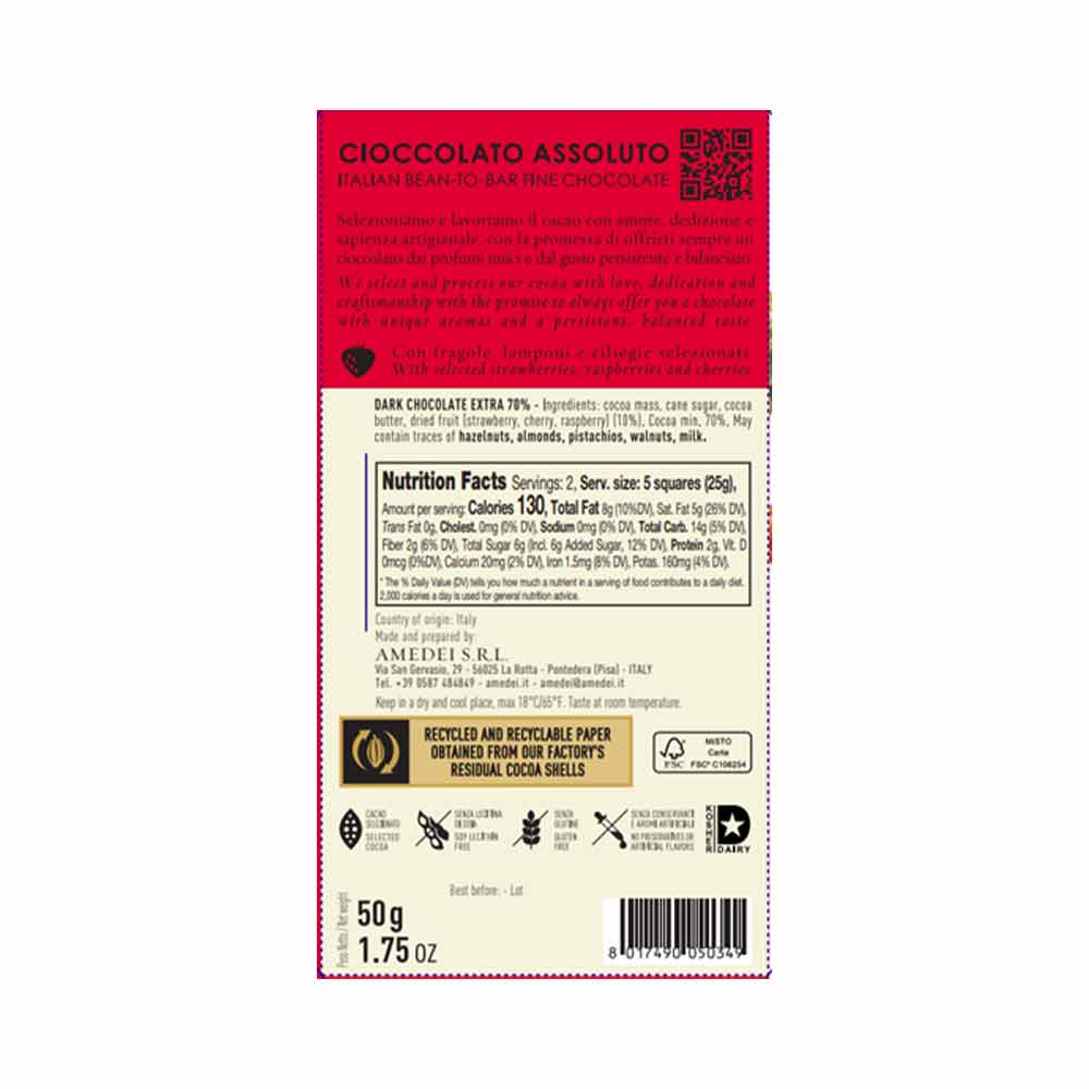 Amedei Toscano Frutti Rossi 70% – Caputo's Market & Deli