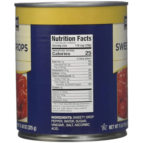 Del Destino Sweety Drop Peruvian Peppers – Pimiento Lagrima, 28oz ...