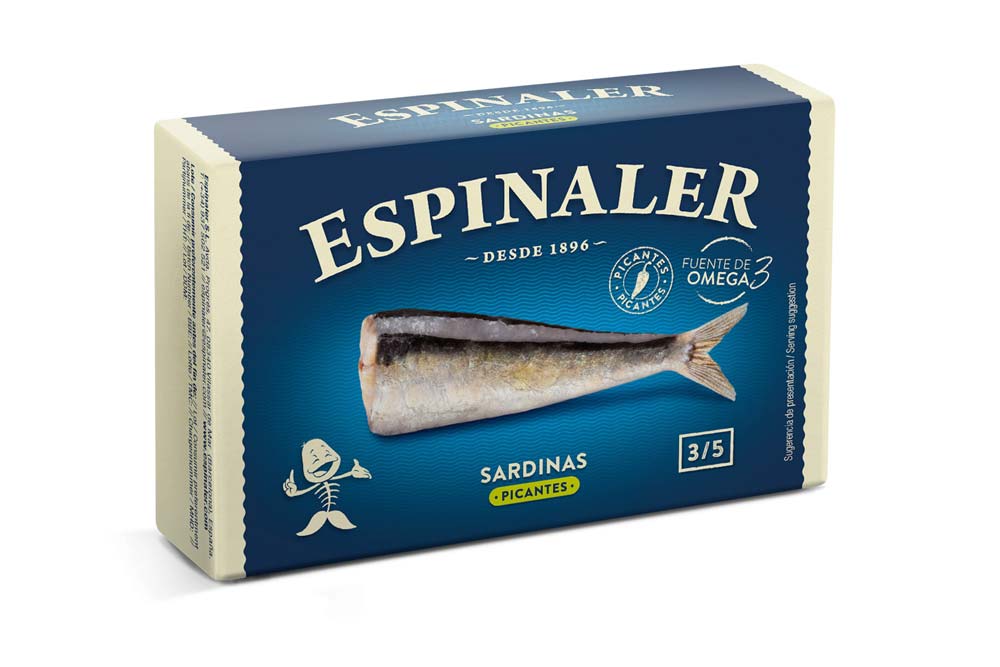 Espinaler Sardines in Spicy Olive Oil 3/5 Classic Line, 125g – Caputo's ...