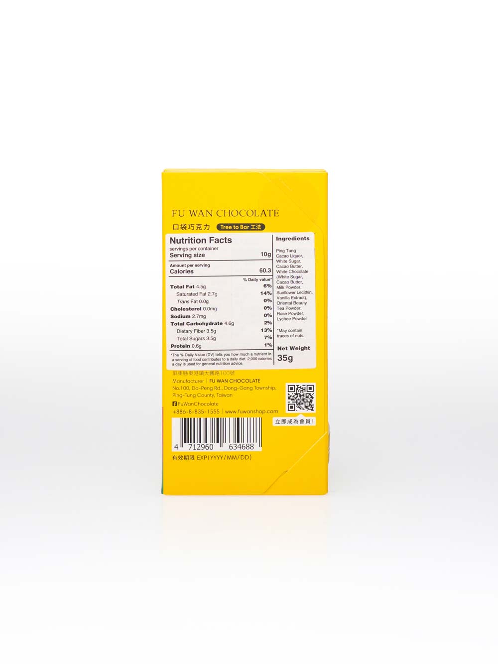 Fu Wan Rose Lychee Oriental Beauty Milk Tea Chocolate 56% – Caputo's ...