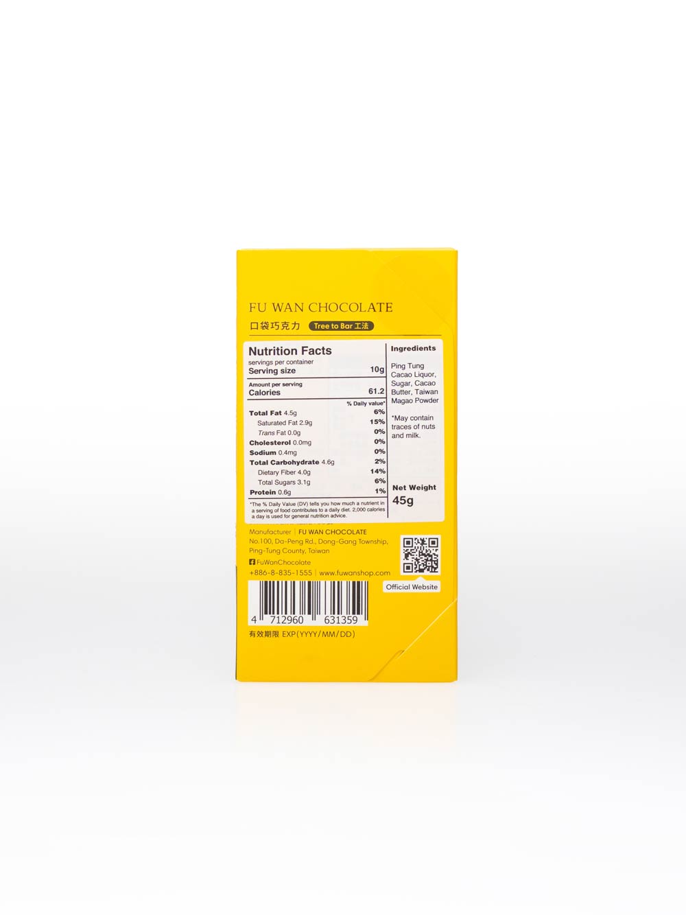 Fu Wan Taiwan Magao (Wild Pepper) Chocolate 62% – Caputo's Market & Deli