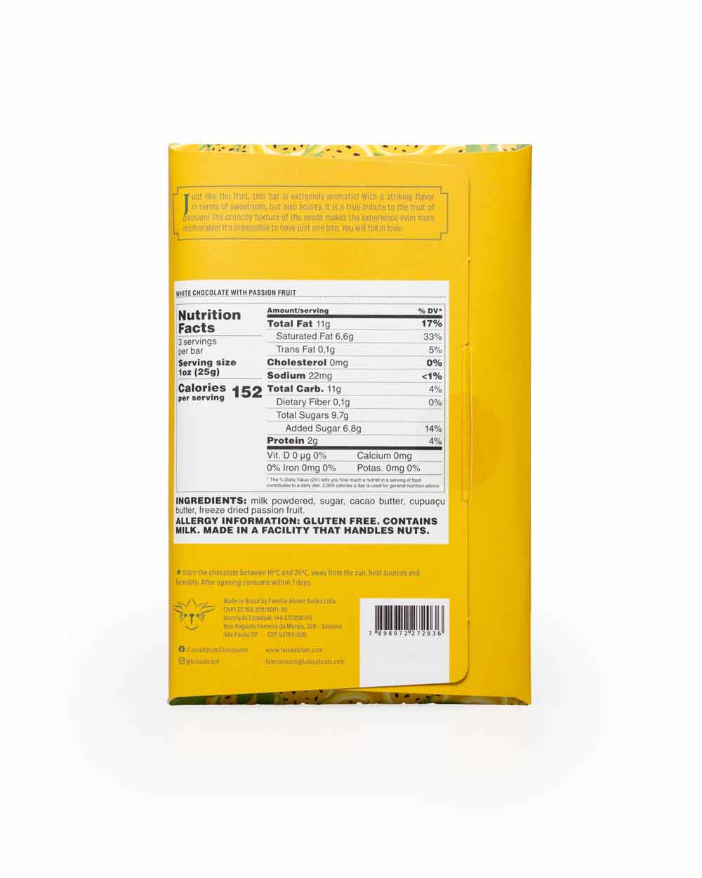 Luisa Abram White Chocolate with Passion Fruit – Caputo's Market & Deli