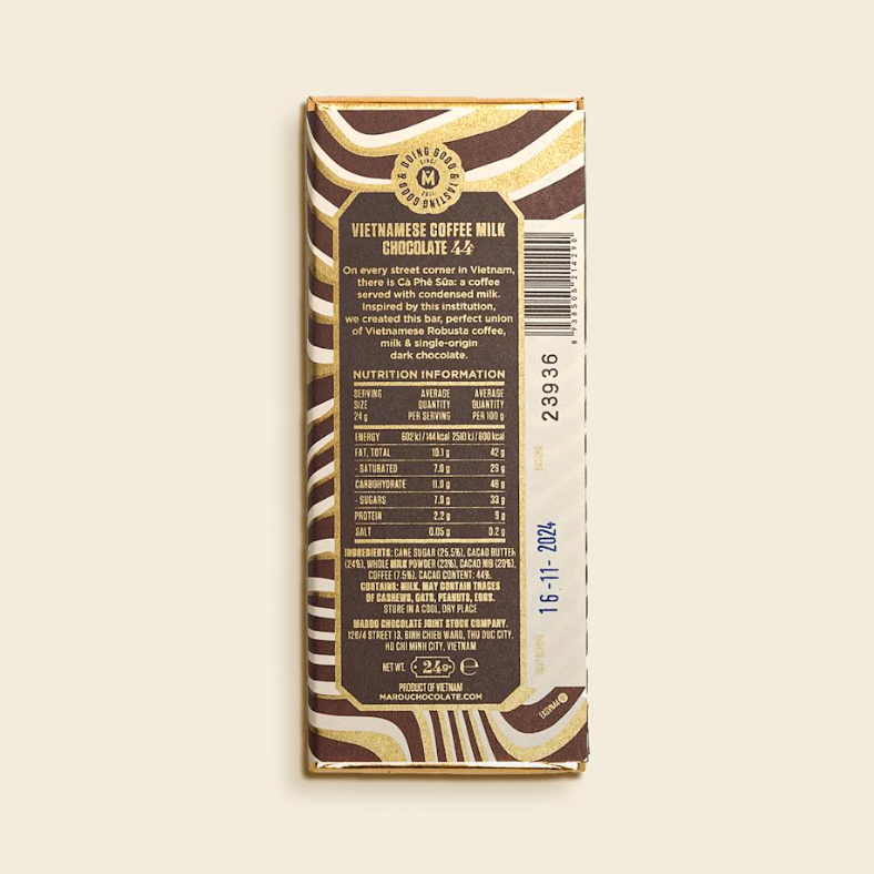 Marou Vietnamese Coffee Milk Chocolate 44% Mini – Caputo's Market & Deli