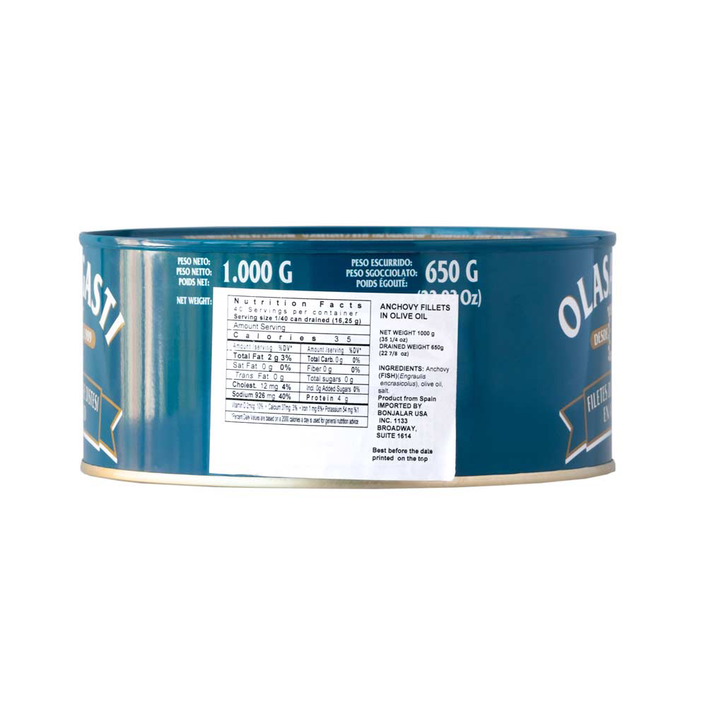 Olasagasti Anchovy Fillets in EVOO 1000g – Caputo's Market & Deli