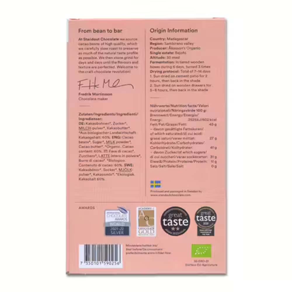 Standout Madagascar, Sambirano Dark Milk 60% – Caputo's Market & Deli