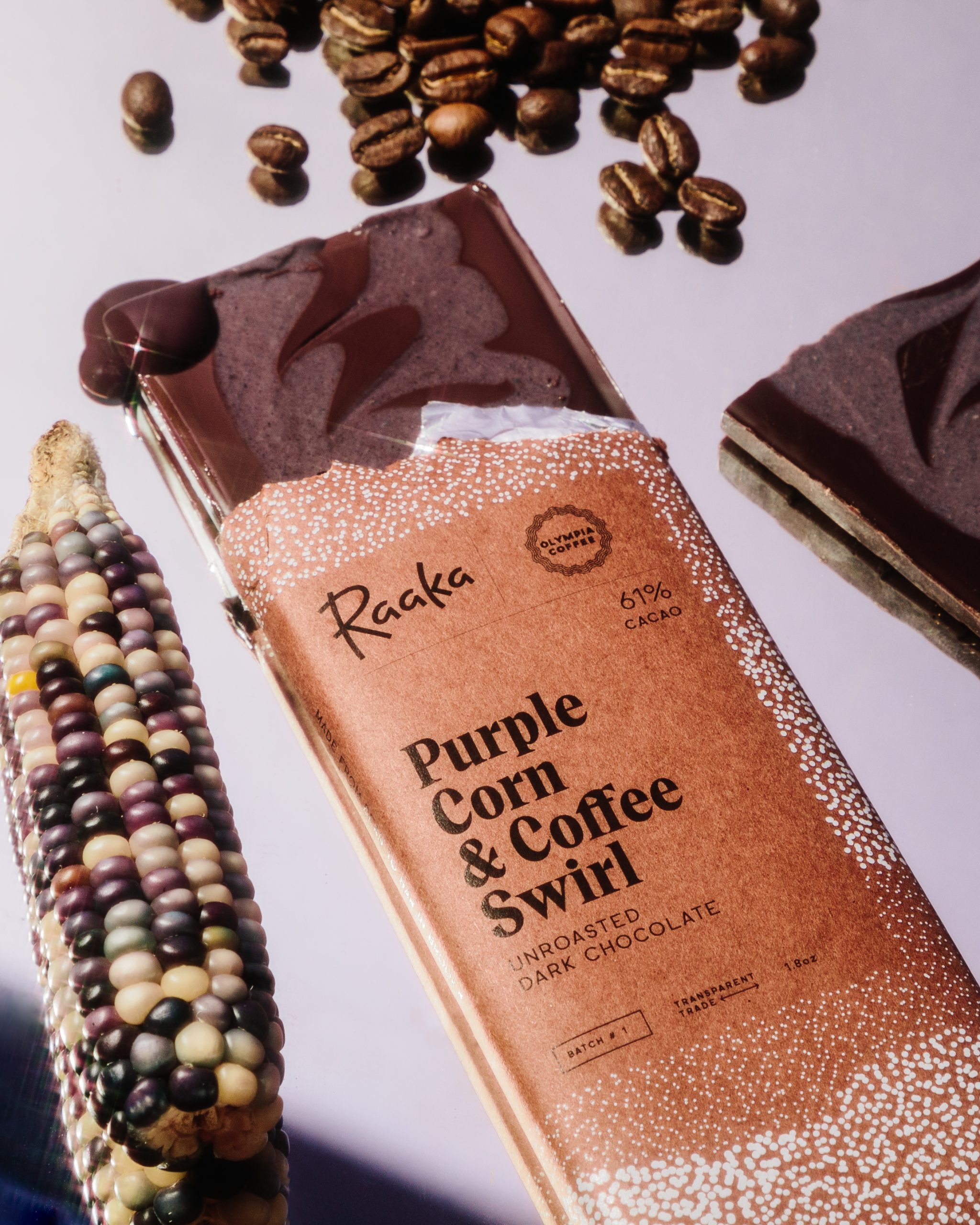 Raaka Best of First Nibs: Purple Corn & Coffee Swirl 61% – Caputo's ...